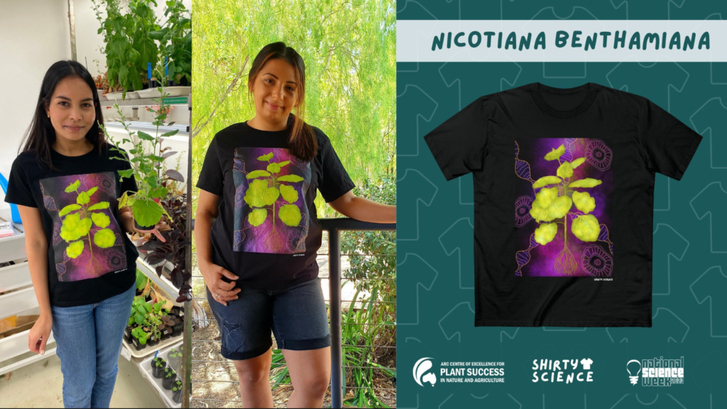 PhD student works with artist to create Nicotiana benthamiana shirt ...